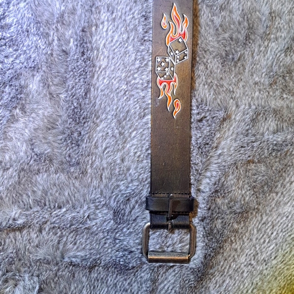 Accessories | Cool Flaming Dice Belt | Poshmark